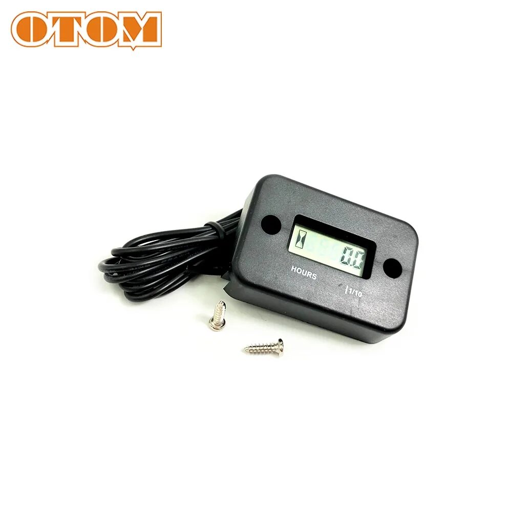 Измеритель моточасов OTOM, универсальный Индуктивный цифровой водонепроницаемый датчик, ЖК-дисплей для CRF YAYO KXL RMZ KTM EXC YZF запчасти Черный, Black