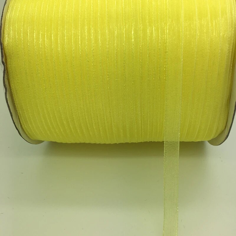 Лента органза CyanRafts 1/4", 10 ярдов Желтый, Yellow