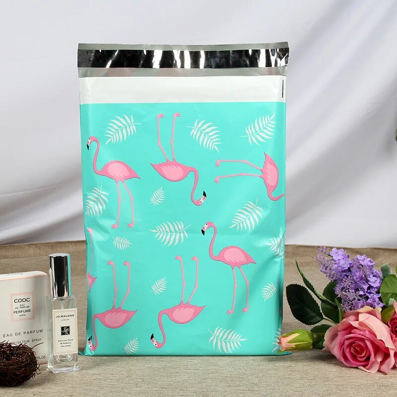 Полиэтиленовые почтовые конверты Cozelopack 10 шт. Flamingo