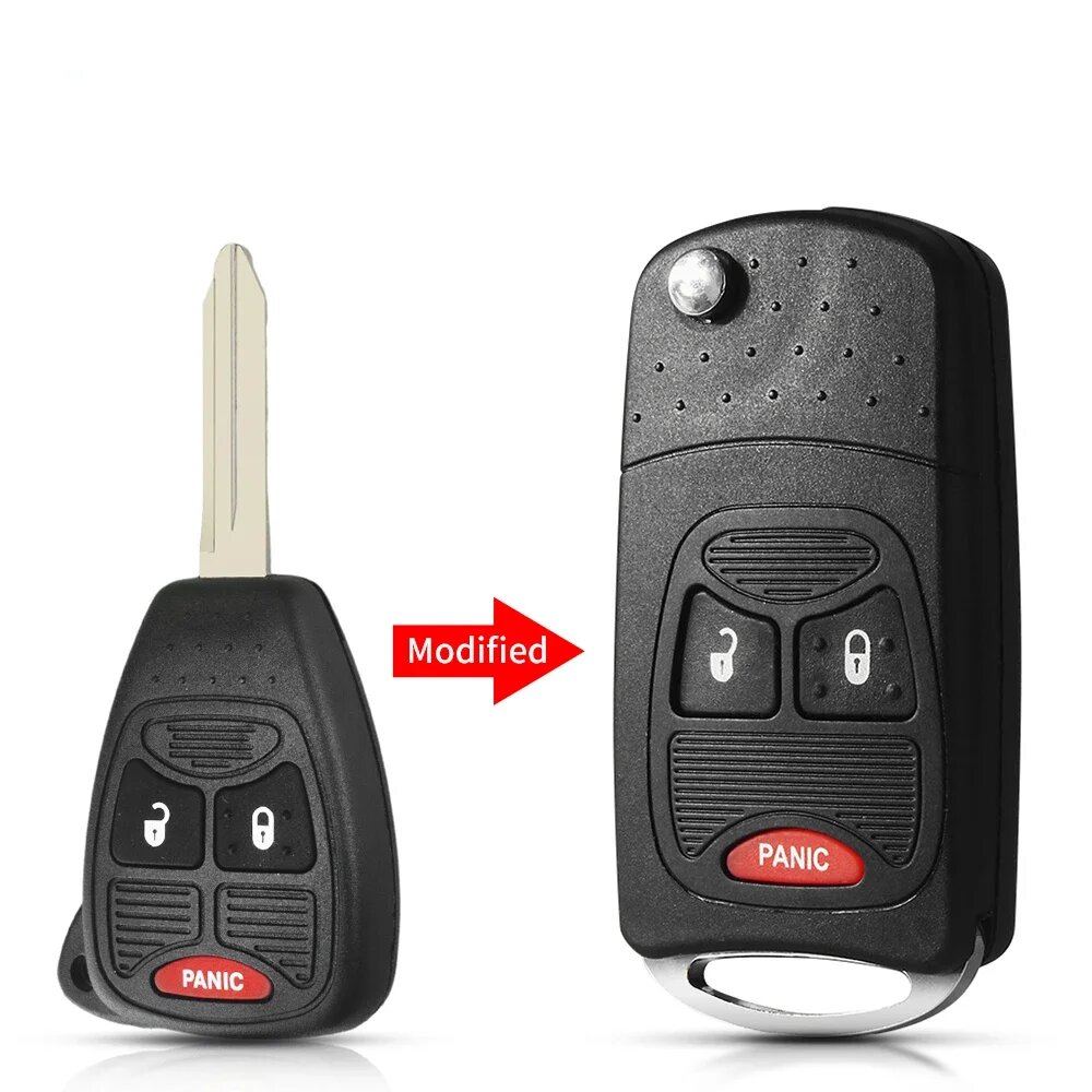 Новинка, запасной Автомобильный ключ KEYYOU с 3 + 1 кнопками, для Chrysler 300 300C, modified key 4