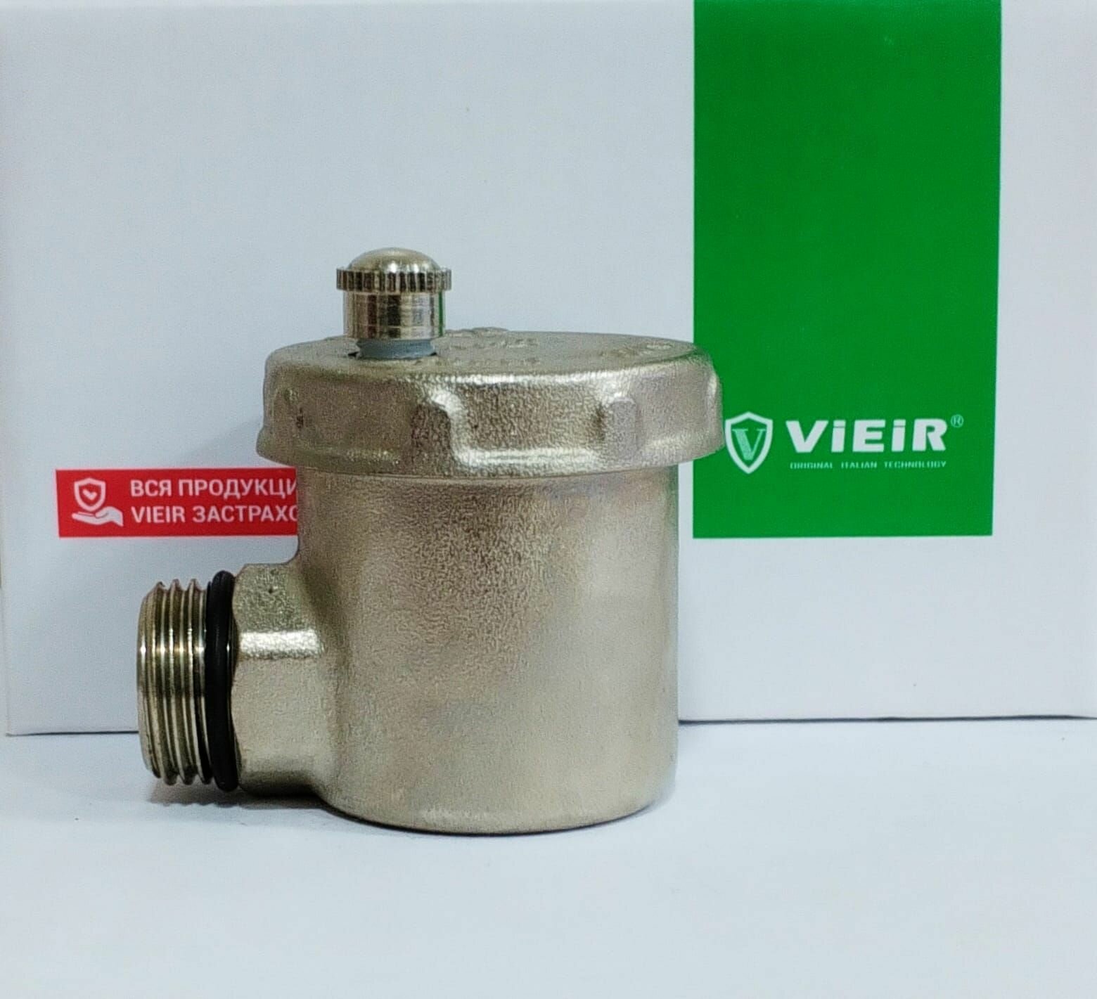 Воздухоотводчик автоматический угловой VIEIR PF506 1/2" никель