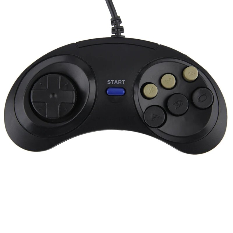 Классический проводной геймпад GRWIBEOU для SEGA MD2 PC MAC — фото 1
