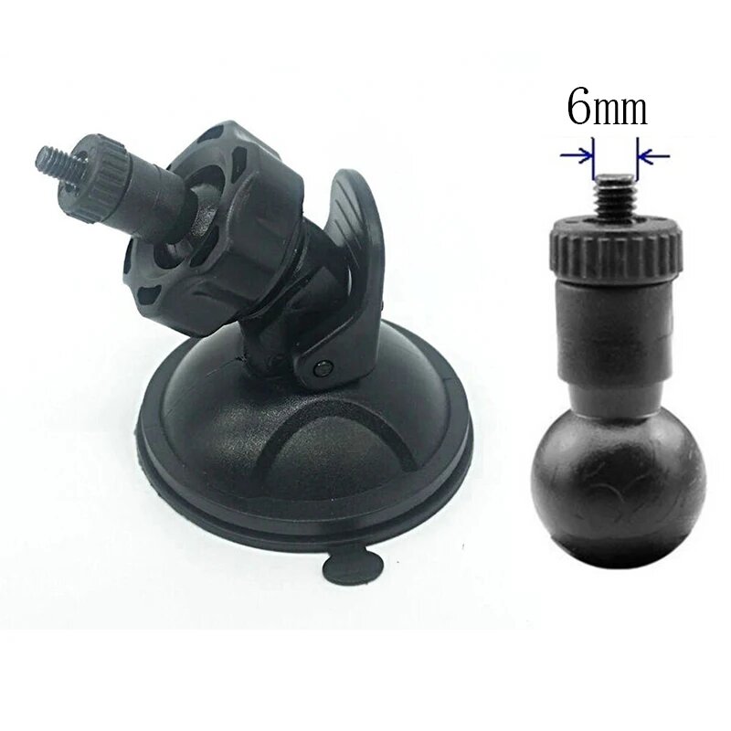 Универсальный 360-градусный держатель для видеорегистратора, пластиковая подставка, 6mm Interface