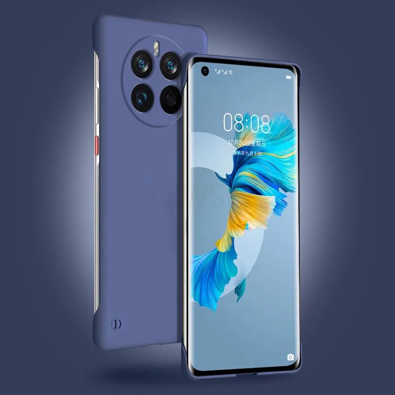Безрамный тонкий матовый жесткий чехол для задней панели из ПК для Huawei Mate Grey, For Mate 50 Pro
