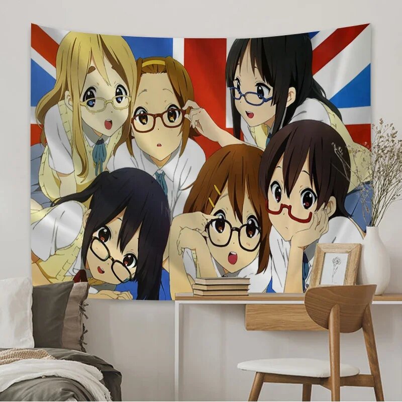 Гобелен K-On! с девушками, 90x70cm, Цвет H8
