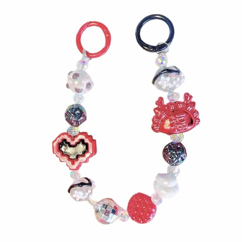 Милый брелок из бисера, подвеска-цепочка для мобильного телефона, модный ремешок женский ювелирные изделия, семейный подарок