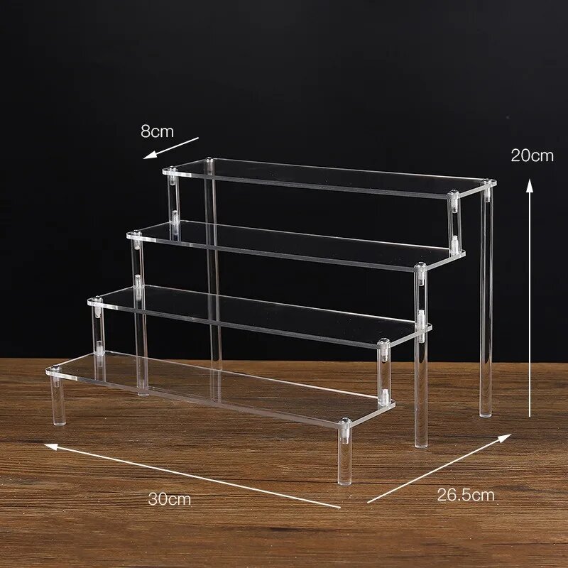 Акриловая витрина 4 яруса 30x8 см
