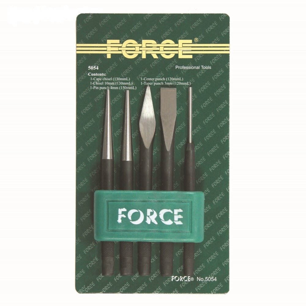 Набор бородков, зубило и крейцмейсель, 5 предметов F-5054