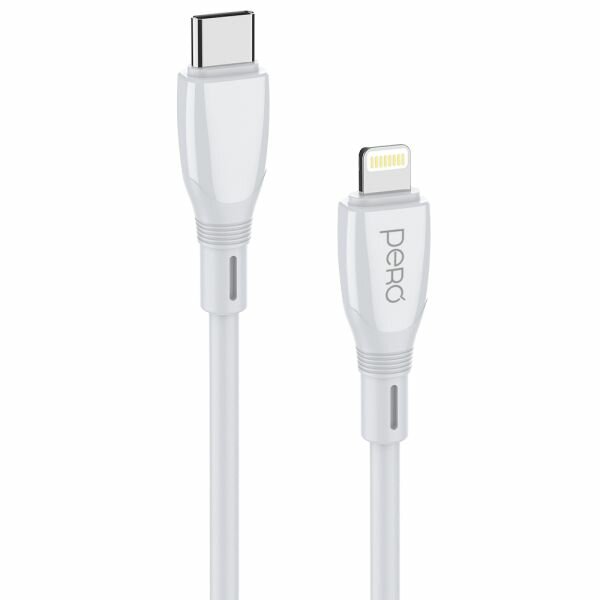 Кабель PERO DC11 Type-C - Lightning 3м 3A 27W White (Белый)