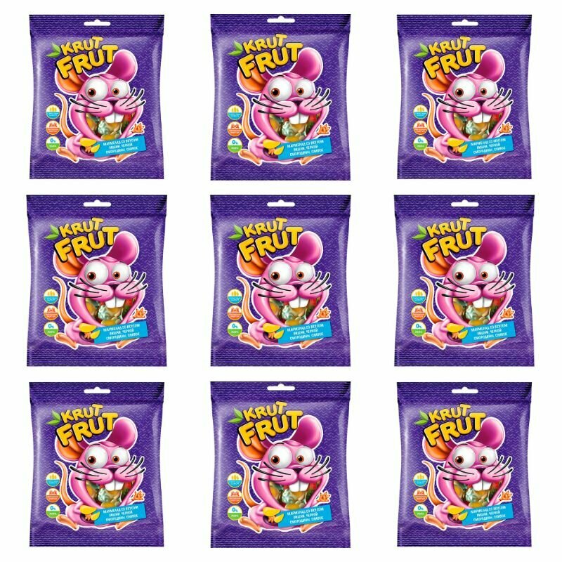 KrutFrut Жевательный мармелад, Мышки, 100 гр, 9 уп.