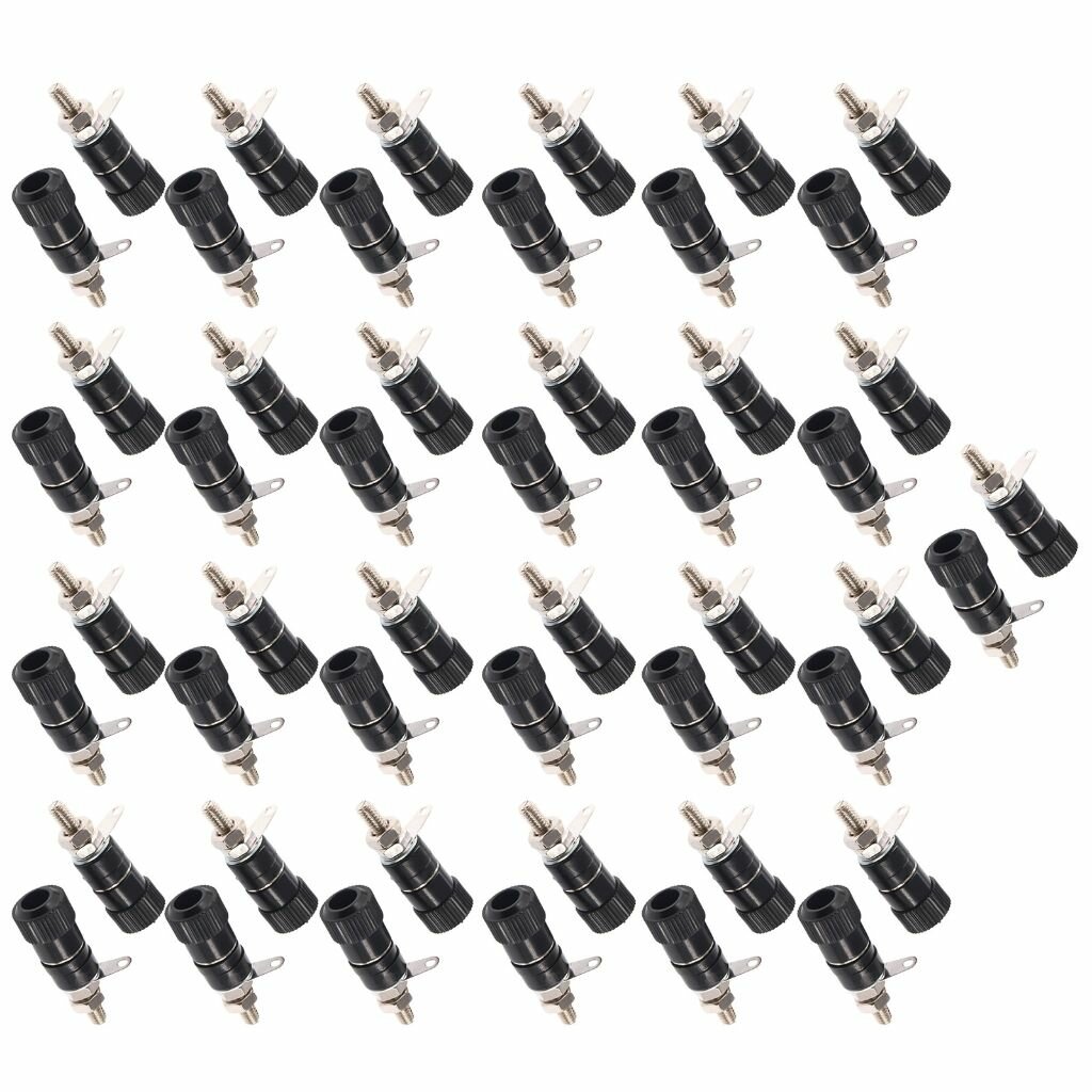 50 шт, гнездо типа "банан" диаметром 4 мм-черное