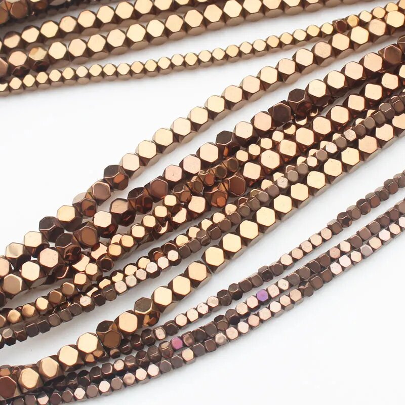 Гематитовые бусины лаerf beads 15 дюймов Коричневый, 4mm 95pcs, Copper