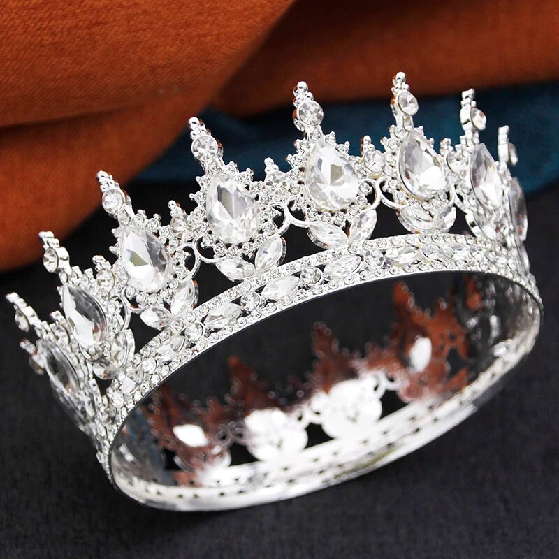 Диадема Cenmon из кристаллов Серебряный, Silver White