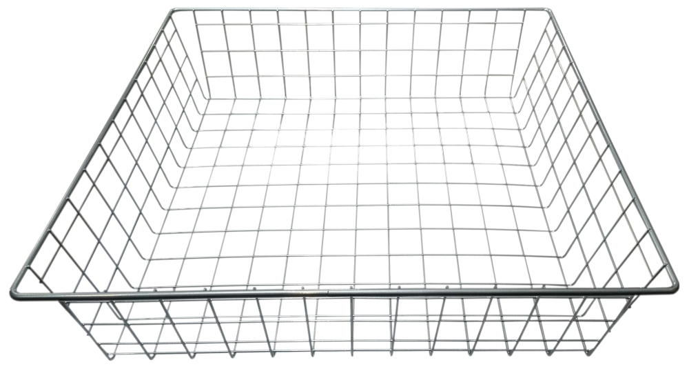 Корзина для белья в шкаф металлическая 435х485х120 мм, серая
