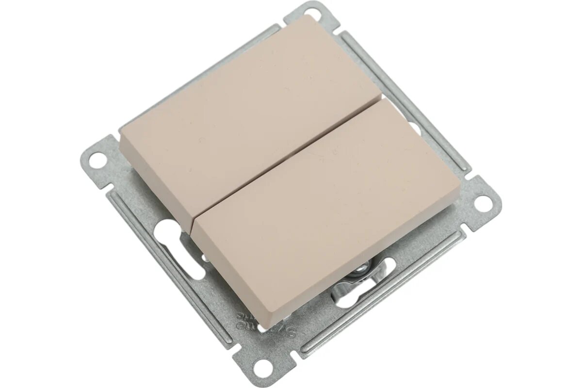 Systeme Electric Atlasdesign песочный 2-клавишный самовозврат выключатель ATN001217 10а