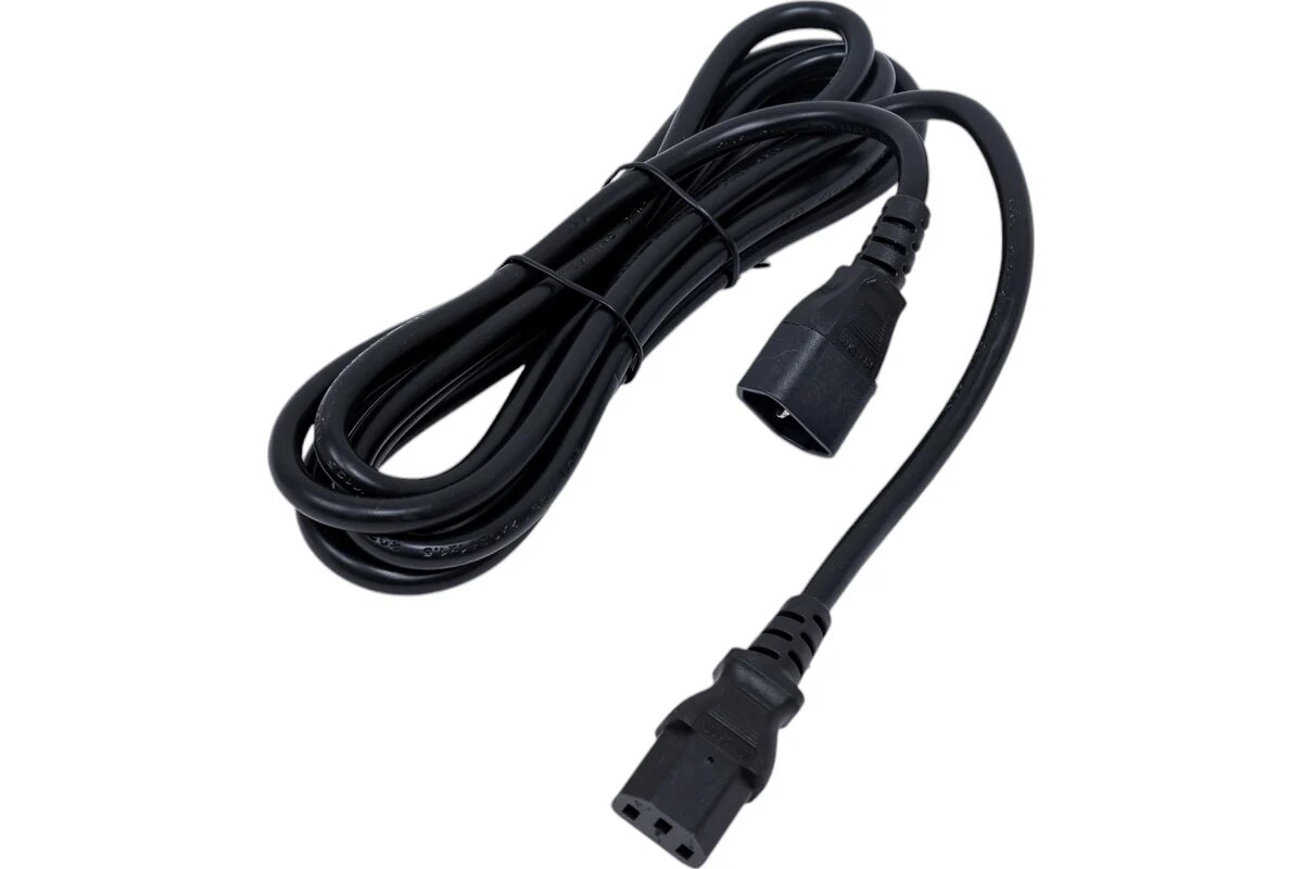 Filum кабель питания 3x1,5 C13-C14, 220/250В, 10А, черный, 3 м, пвс-ап для ПК и серверов