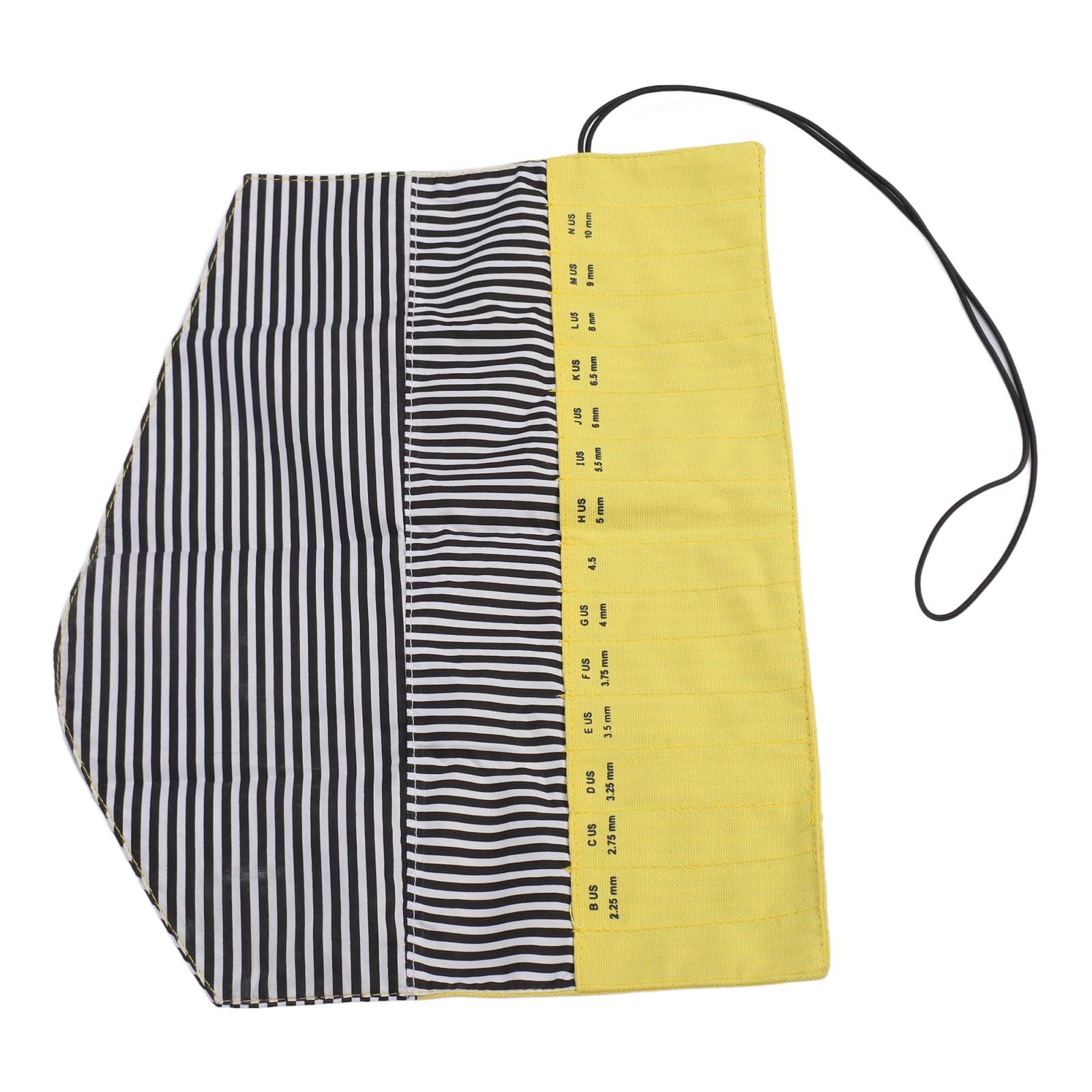 Сумка для игл для вязания крючком, желтая складная Водонепроницаемая ткань Оксфорд, портативный держатель для вязальных спиц для дома, путешествий, рукоделия