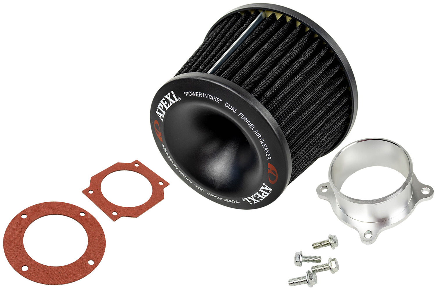 Черный воздушный фильтр нулевого сопротивления APExi универсальный на ВАЗ и иномарки