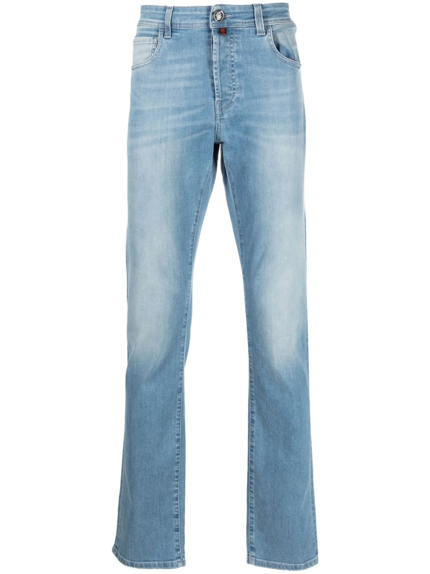 Джинсы Прямые джинсы с вышитым логотипом 