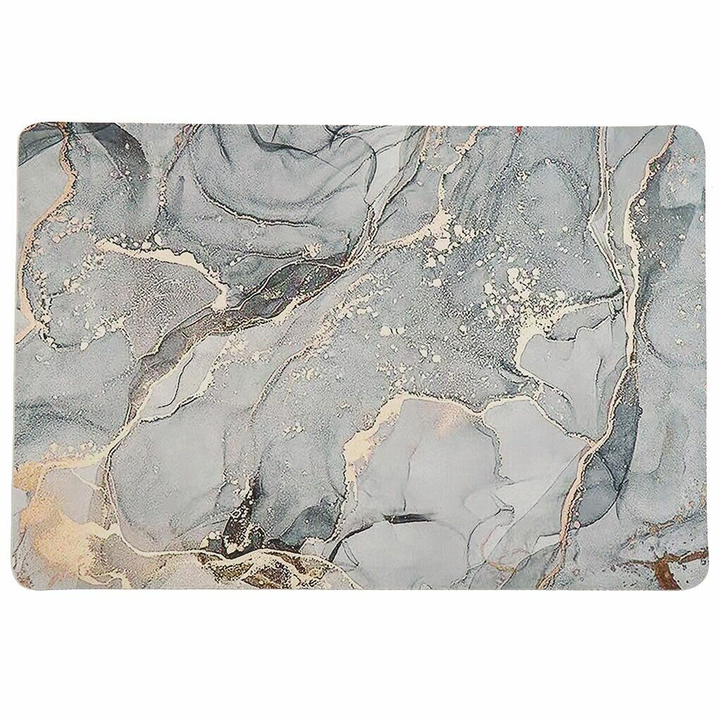 Коврик для ванной комнаты 60х40, серый, влаговпитывающий