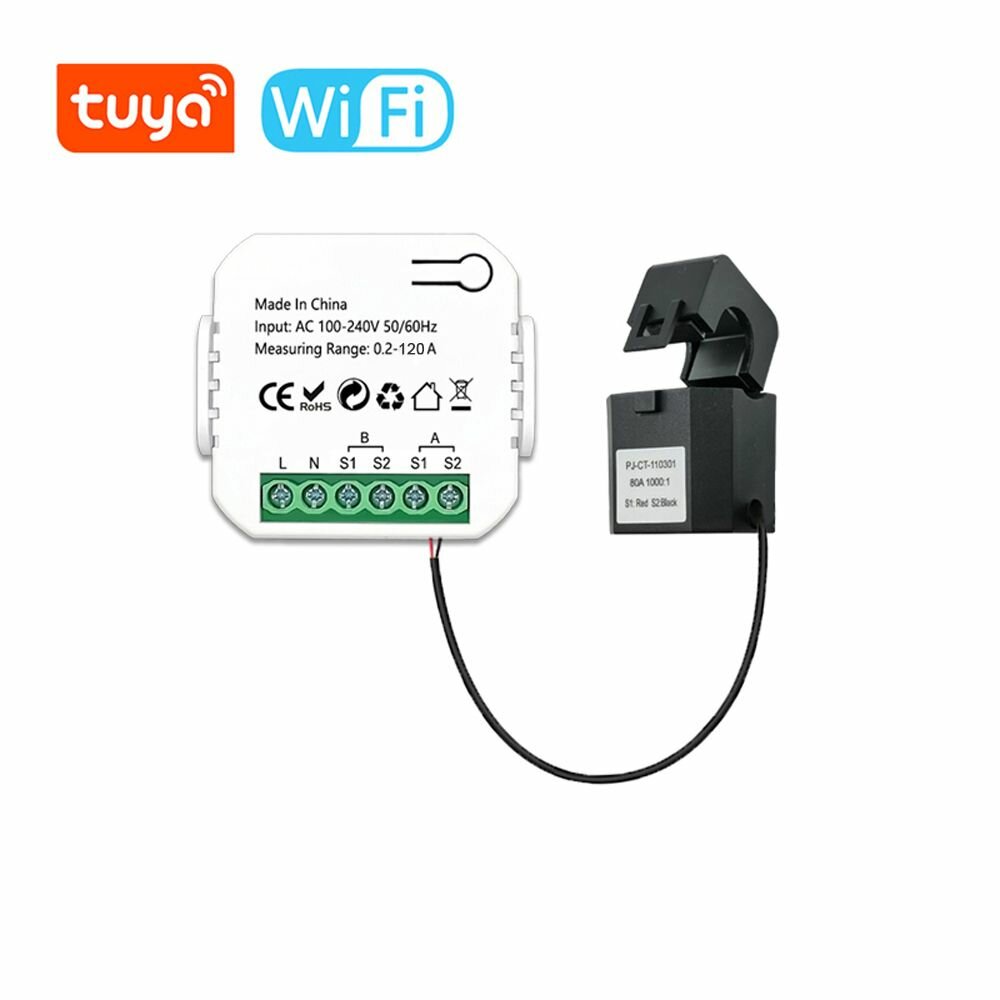 Tuya WiFi Energy Switch, измеритель напряжения/тока, статистика в реальном времени