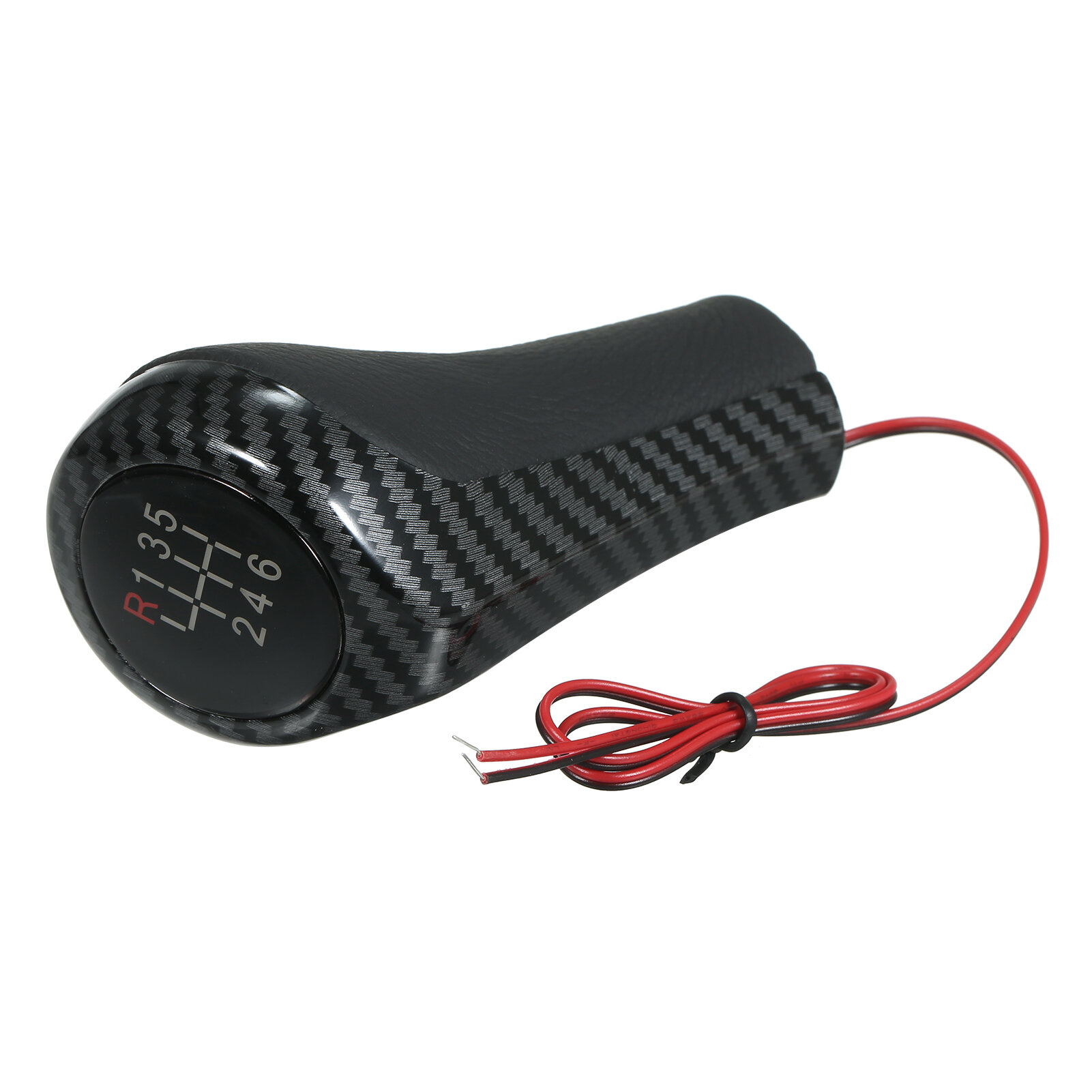 Светодиодная Ручка Переключения Передач Из Углеродного Волокна, Головка Рычага Переключения Передач, 6-Ступенчатая Замена для BMW 1 3 5 Серии M X1 X3 X5 E60 E61 E65 E83 E84 E90 E91 E92