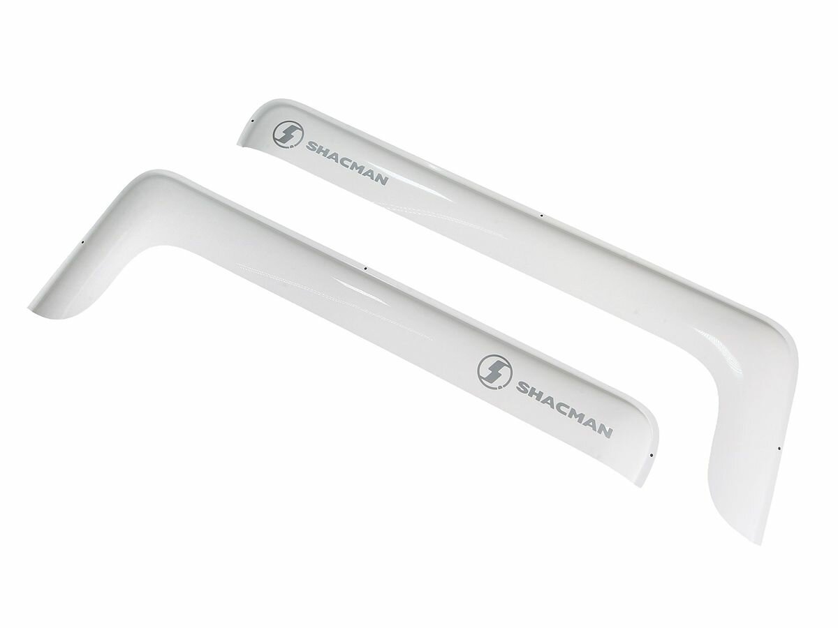 Дефлекторы боковые Shacman 6000 накладные (малый угол) Белые