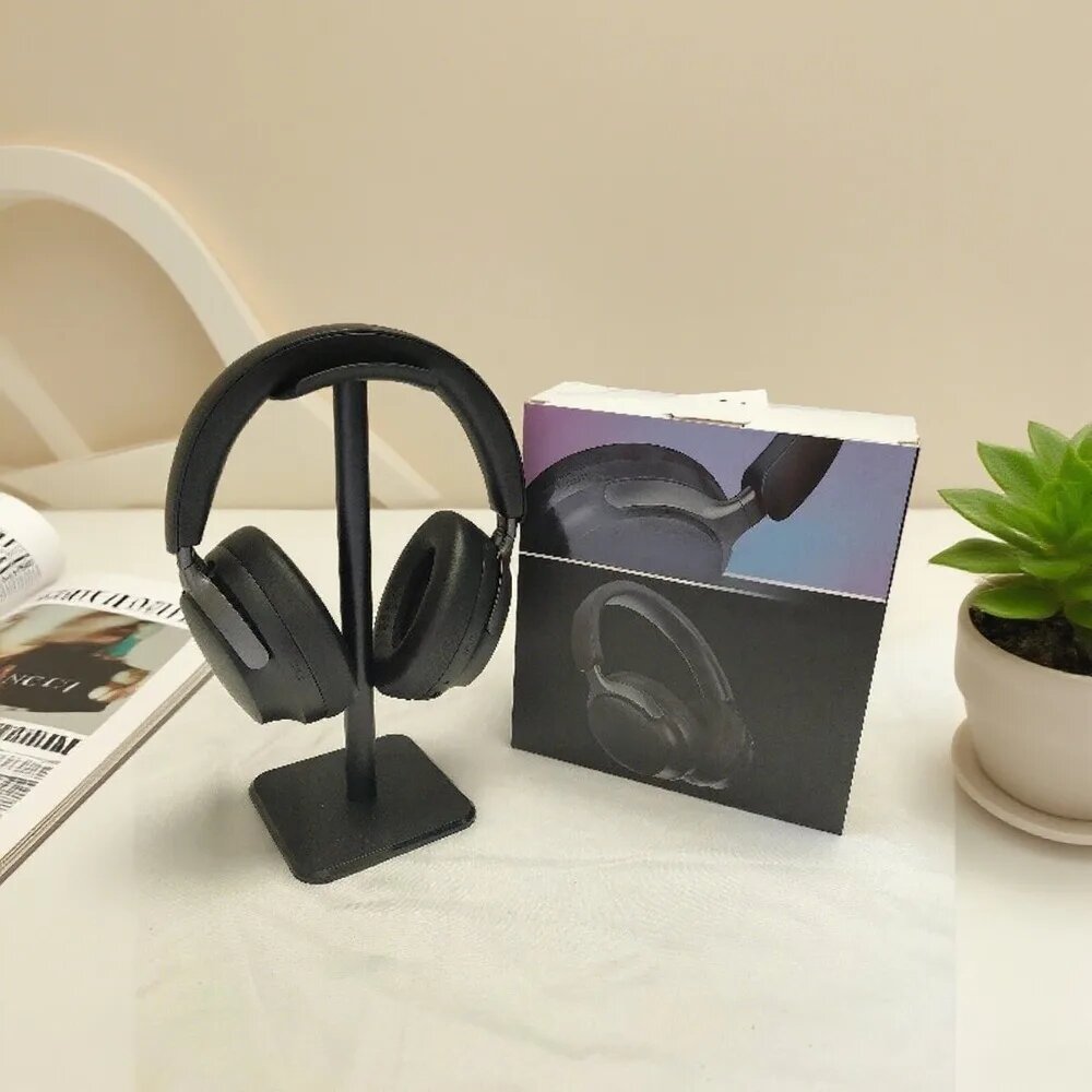 Наушники Bluetooth на голове New scuQC55 для спорта с 3D ватным ремешком и кожаным футляром