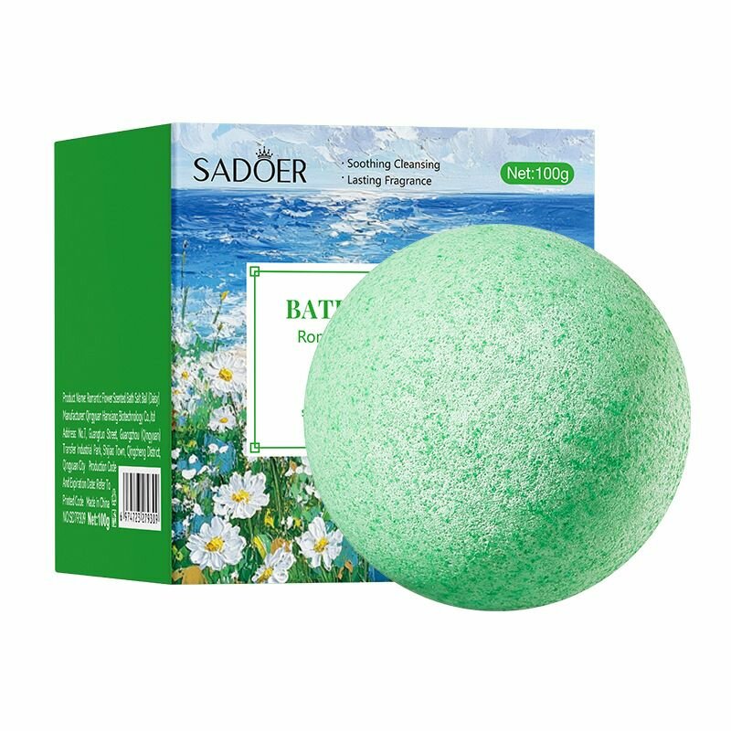 Романтическая бомбочка для ванны SADOER с цветочным ароматом (тонущая), очищение тела