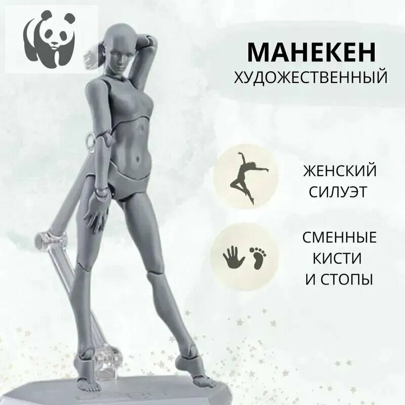 Манекен человека для рисования (женский силуэт)