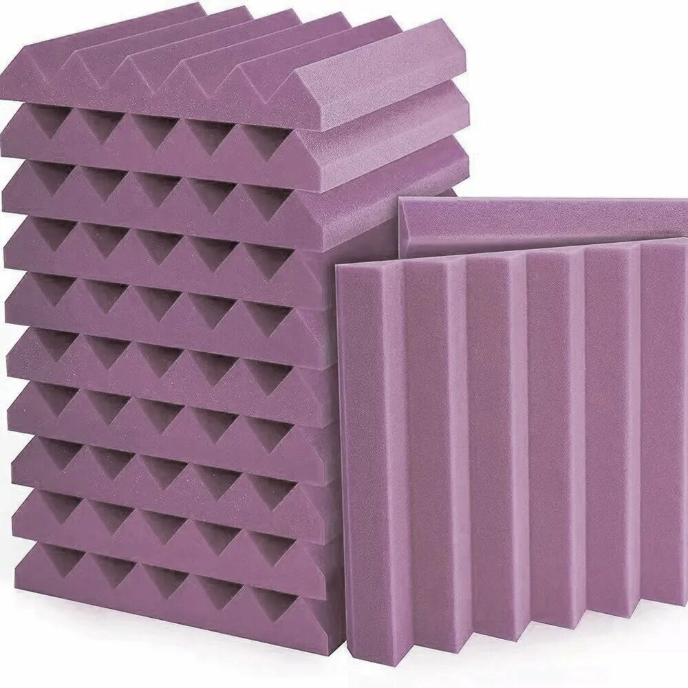 12 шт. звукопоглощающие поролон материал панели 300х300x50мм Клин поролон акустический