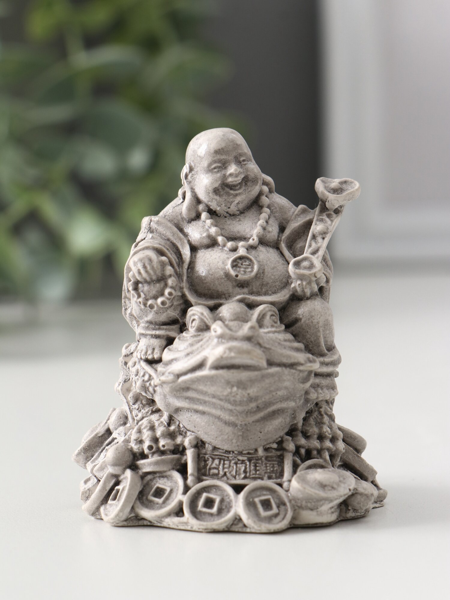 Фигурка гипс «Хотей на жабе», 7×5.5×5.5 см, камень