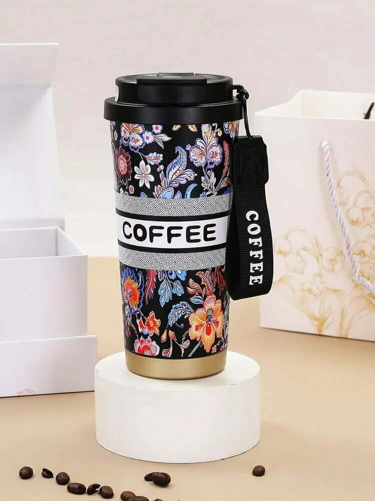 Новая вакуумная колба Overlord tea Ji coffee из высококачественной нержавеющей стали черного цвета