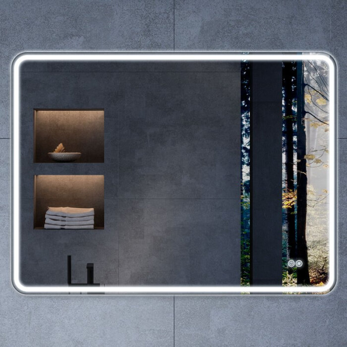 Зеркало Vincea VLM-3VC800-2 80х60, с подсветкой и антизапотевателем