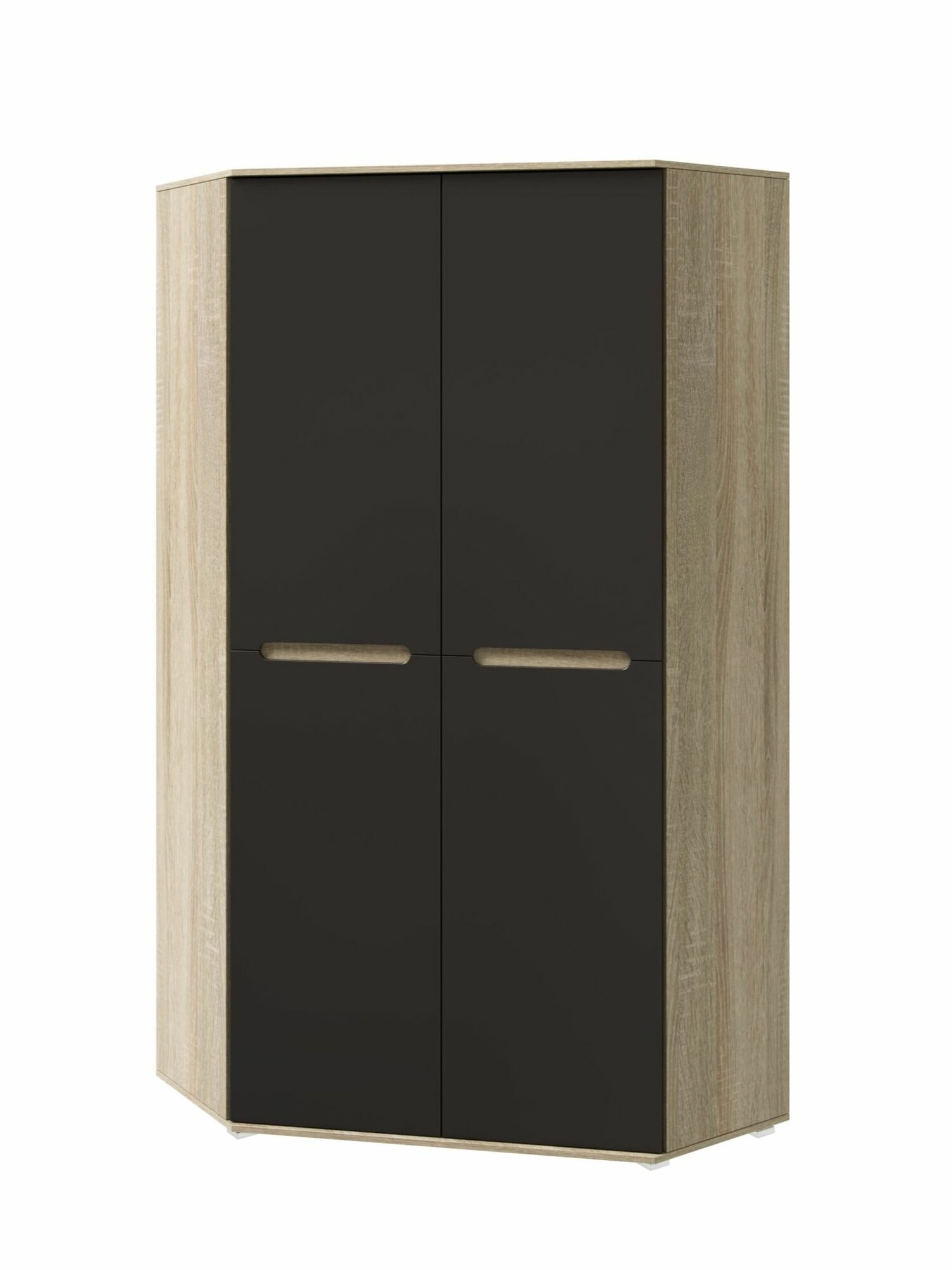 Шкаф угловой Ким универсальный 1100х2236х1100 (Графит софт/ сонома) МИФ