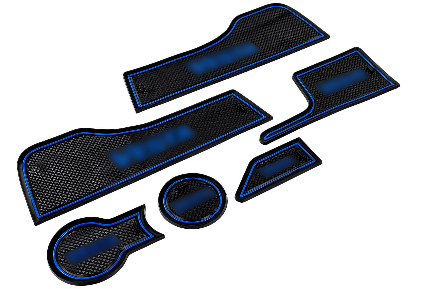 Комплект черных силиконовых ковриков панели приборов и консоли на Лада Веста 2015-2022 г. в.