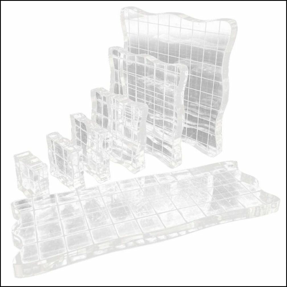 Эксклюзивный набор 7 акриловых штампов прозрачных