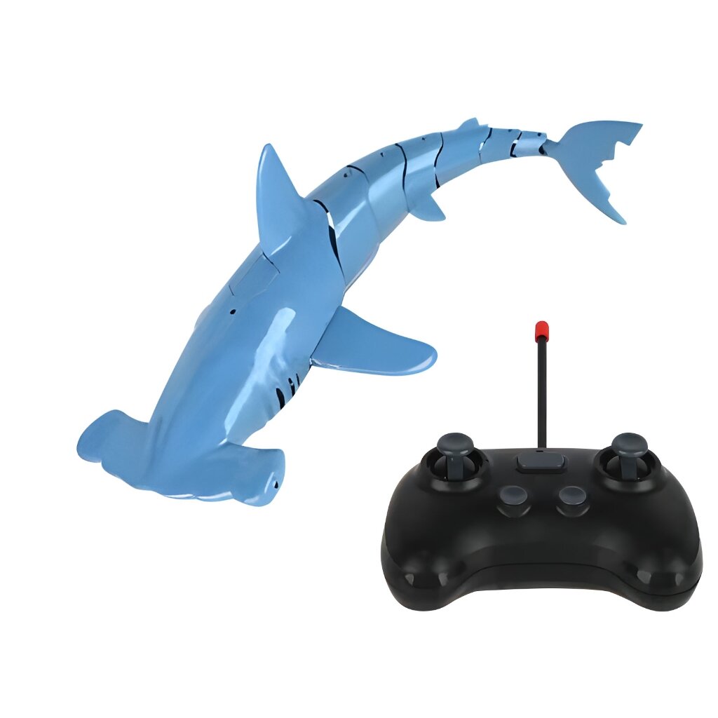 Реалистичная игрушка в виде акулы с двумя батарейками для детских приключений и интерактивных игр