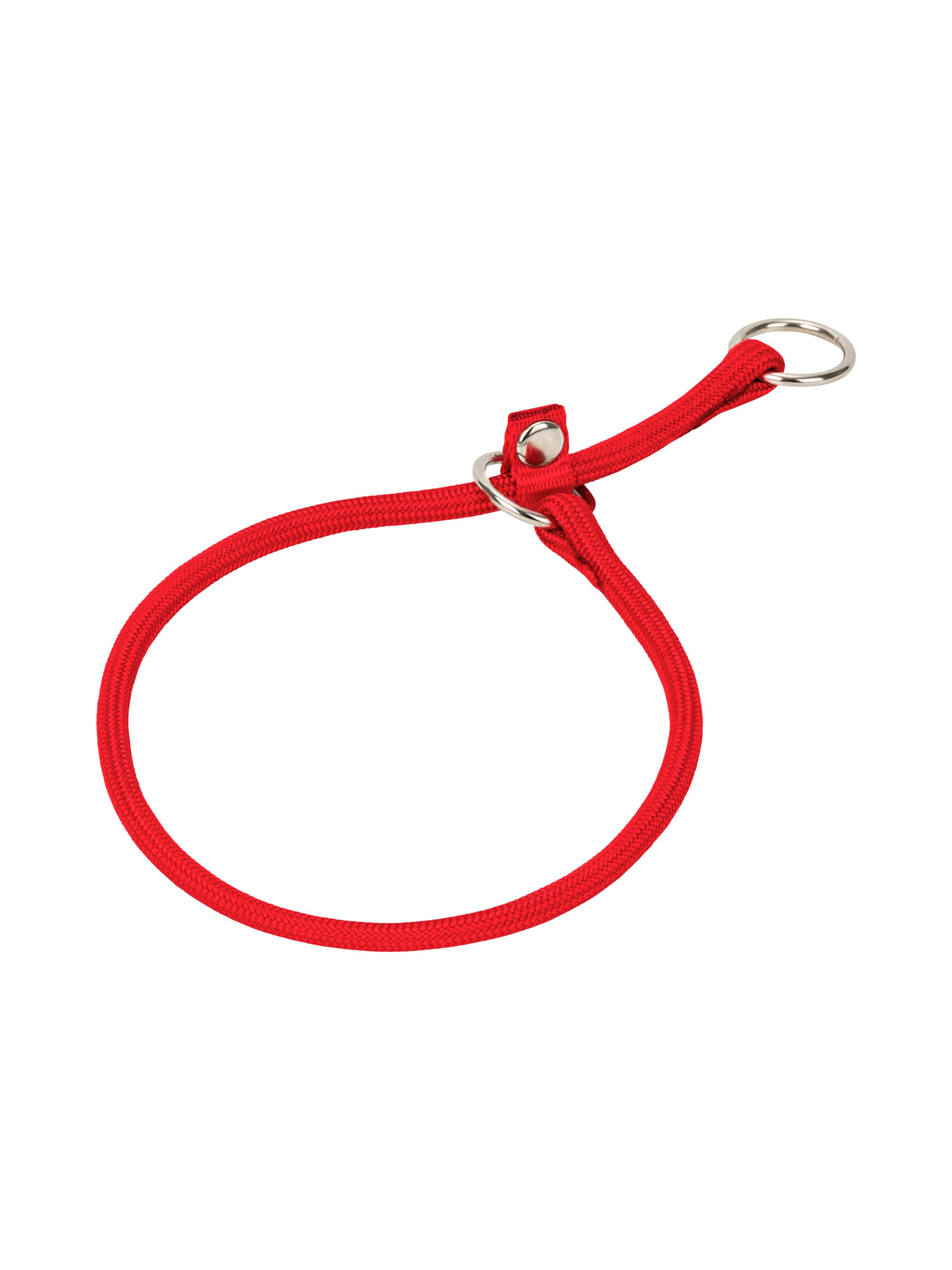 Ошейник удавка для собак ZooOne с 2-я кольцами, круглый, 6мм * 35см, красный