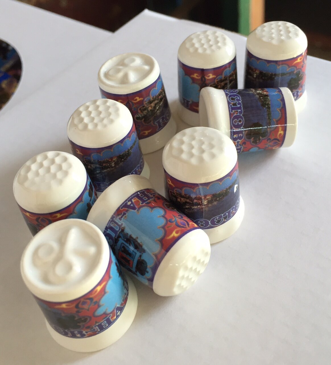 Наперсток "Ростов-на-Дону", керамический, художественный, с видами города