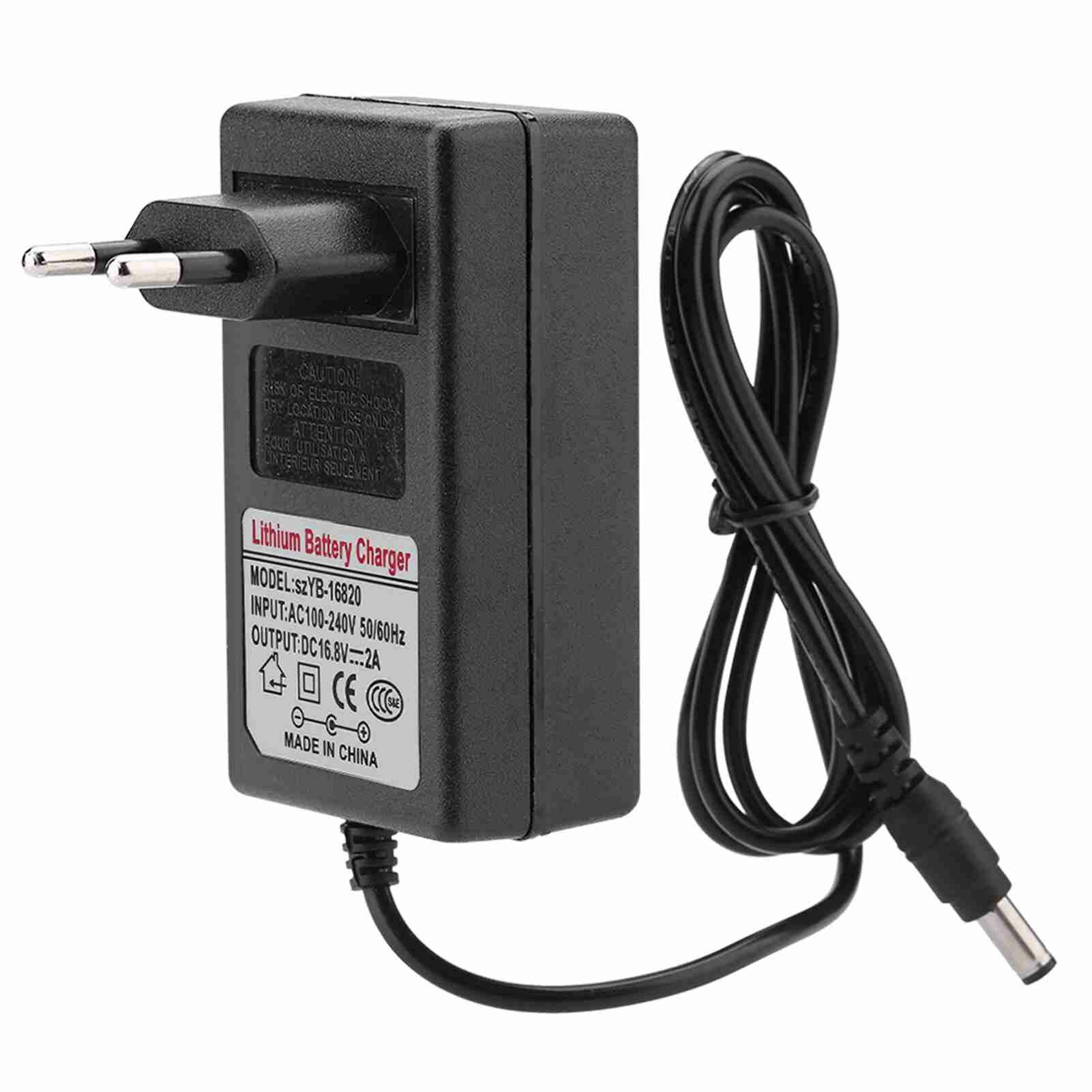 DC 16.8V 2A Адаптер замены адаптер литий -ионное зарядное устройство безопасная зарядка