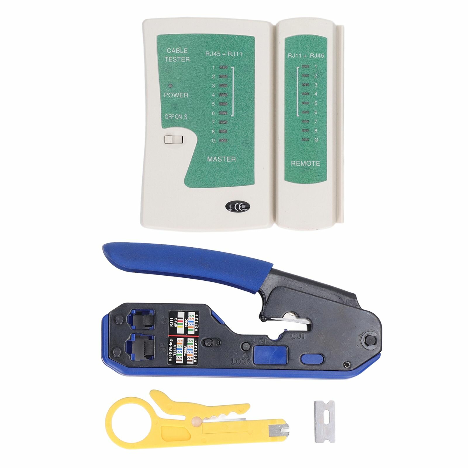 Набор для заклепок RJ45 Crimping Tool Kit, кримпер для проводов Cat5 Cat6, универсальный инструмент