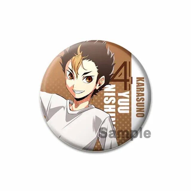 32/44/58 мм Аниме Haikyuu защелкивающиеся кнопки значки фигурки значки круглые Броши ручной работы булавка для рюкзака одежды