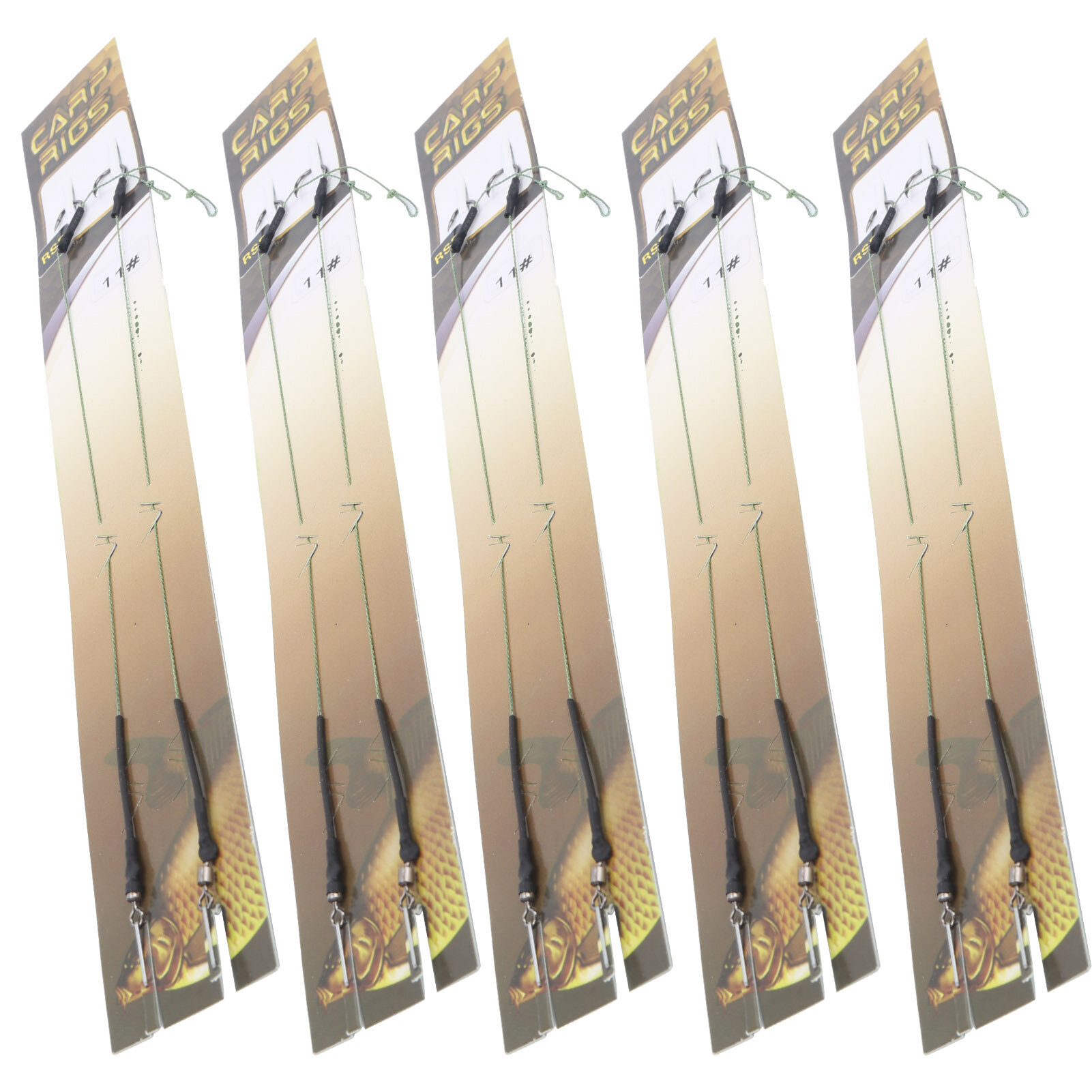 5 комплектов оснасток для карповой рыбалки с металлическими крючками и леской для наживки, аксессуары для рыбалки 11#