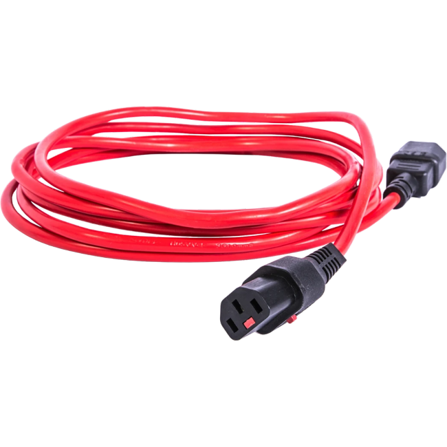R-10-Cord-C13-C14-3-Red ЦМО Шнур питания с фиксатором IEC 60320 C13/IEC 60320 C14, 10 А / 250 В (3 х 1,0), длина 3 м, к
