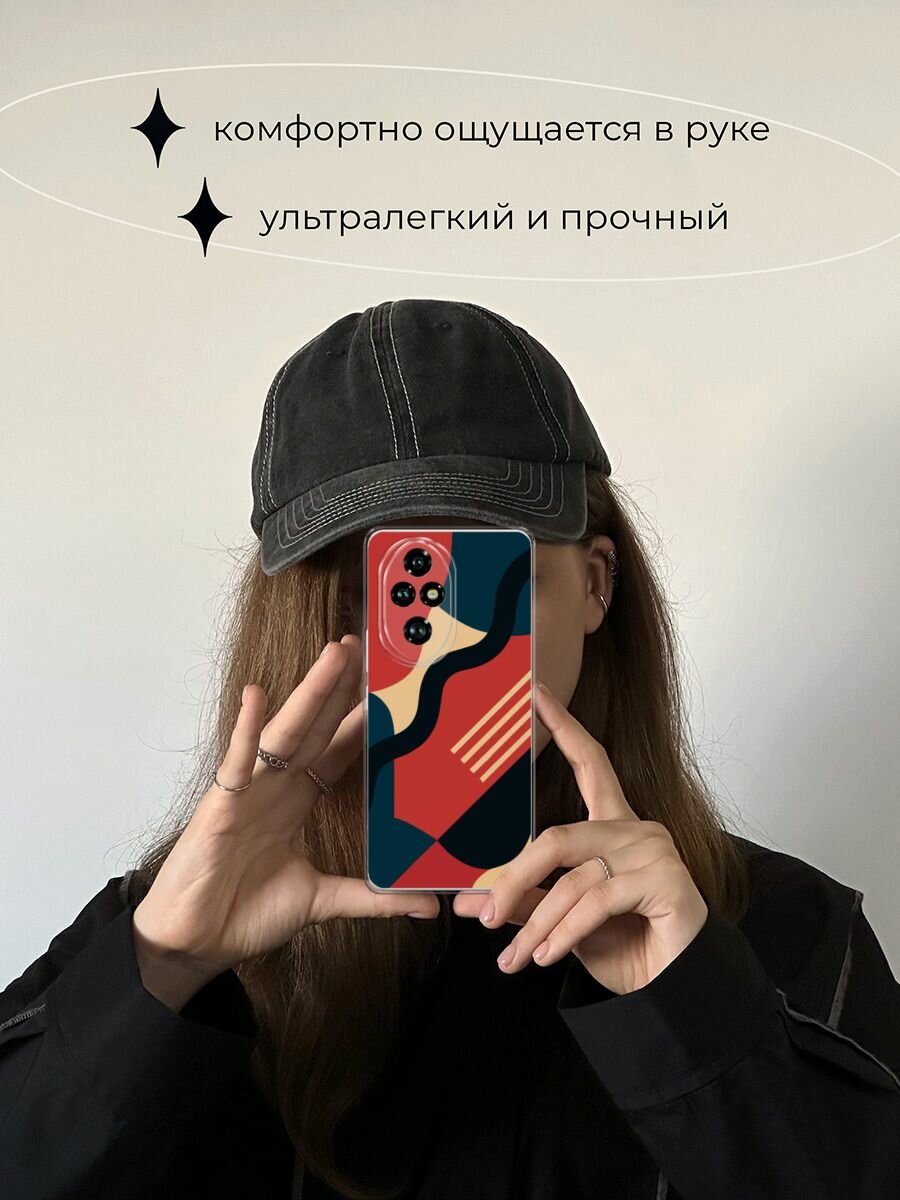 Чехол на Honor 200 Pro / Хонор 200 Про с принтом Абстрактные линии — фото 1