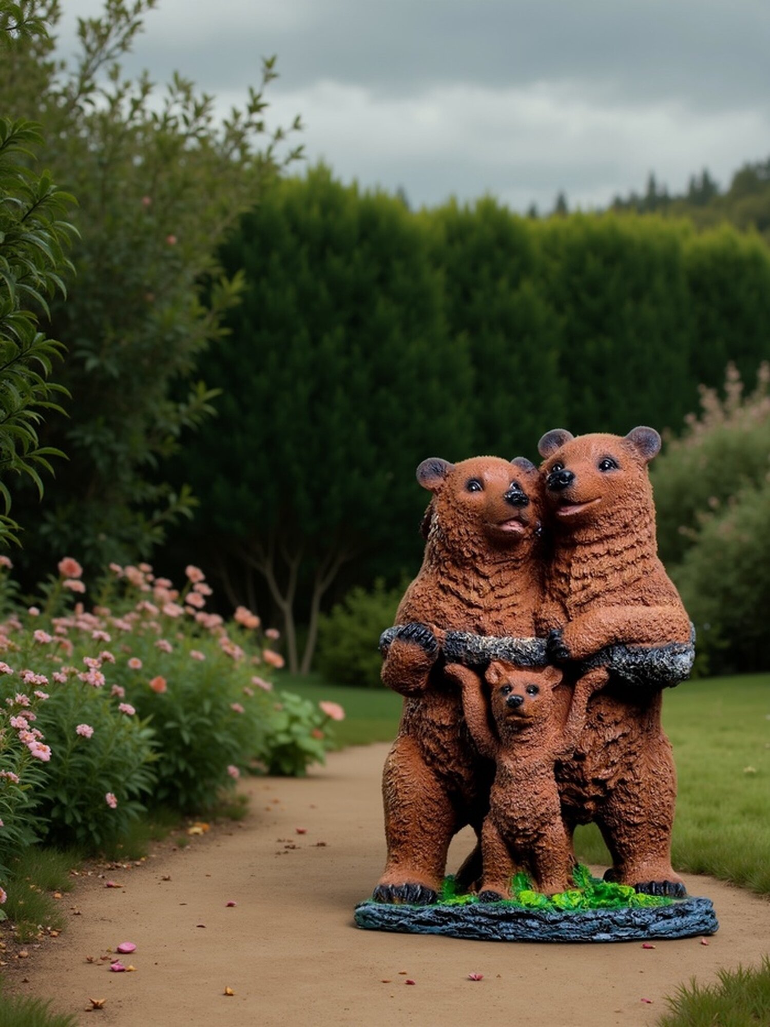 Садовая фигура Хорошие сувениры "Мишки-семейка", 32 х 25 х 45 см