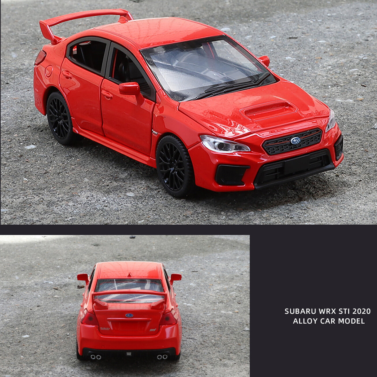 Машинка металлическая Subaru WRX STI (1:32)инерционная с открывающимися дверьми, капотом и багажникомсо световыми и звуковыми эффектами