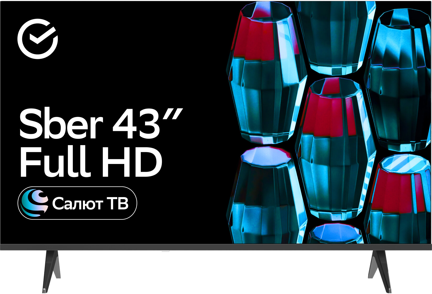 43" Телевизор SBER SDX-43F2139 VA RU, черный