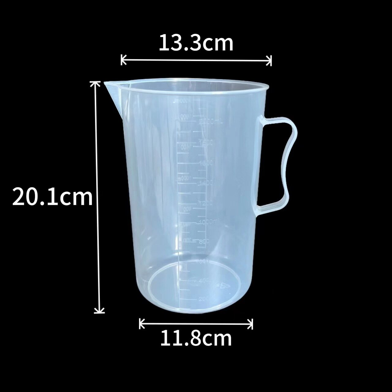 Пластиковый мерный стакан лабораторный стакан с ручкой, мерный цилиндр, прозрачный PP, градуированный стакан, мерный стакан для пестицидов, утолщенный миллилитровый стакан